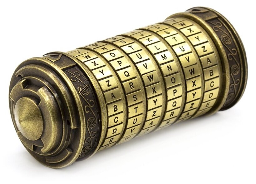 Головоломка Brains "Da Vinci Cryptex", металлическая, 15x6x6 см