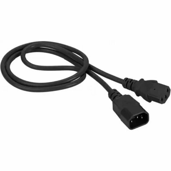 Шнур питания Lanmaster LAN-PP13L/14-1.5-BK C13-С14 проводник:3x0.75мм2 1.5м 220В 10А (упак:1шт) че