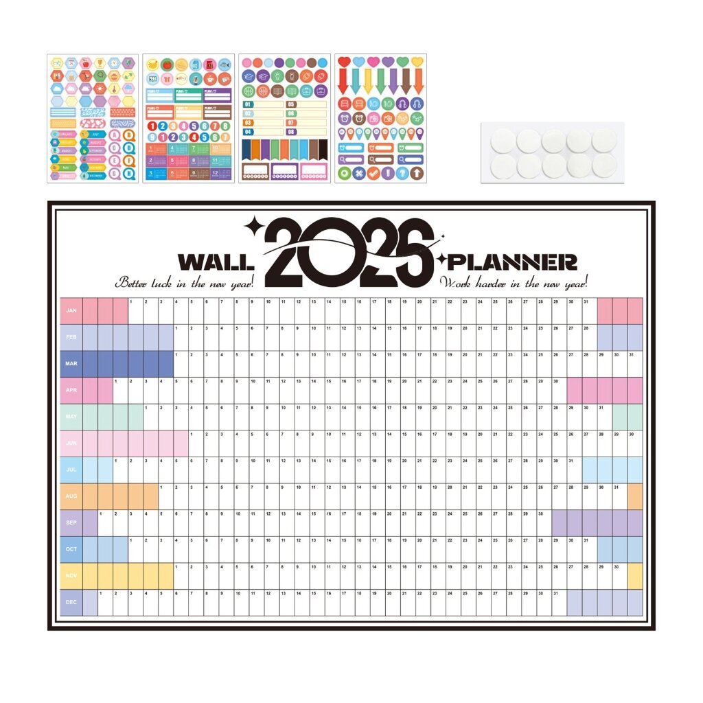 Календарь с Расписанием на 2026 Год, Наклейка На стену С Расписанием Регистрации заезда - Мечта о Световых годах