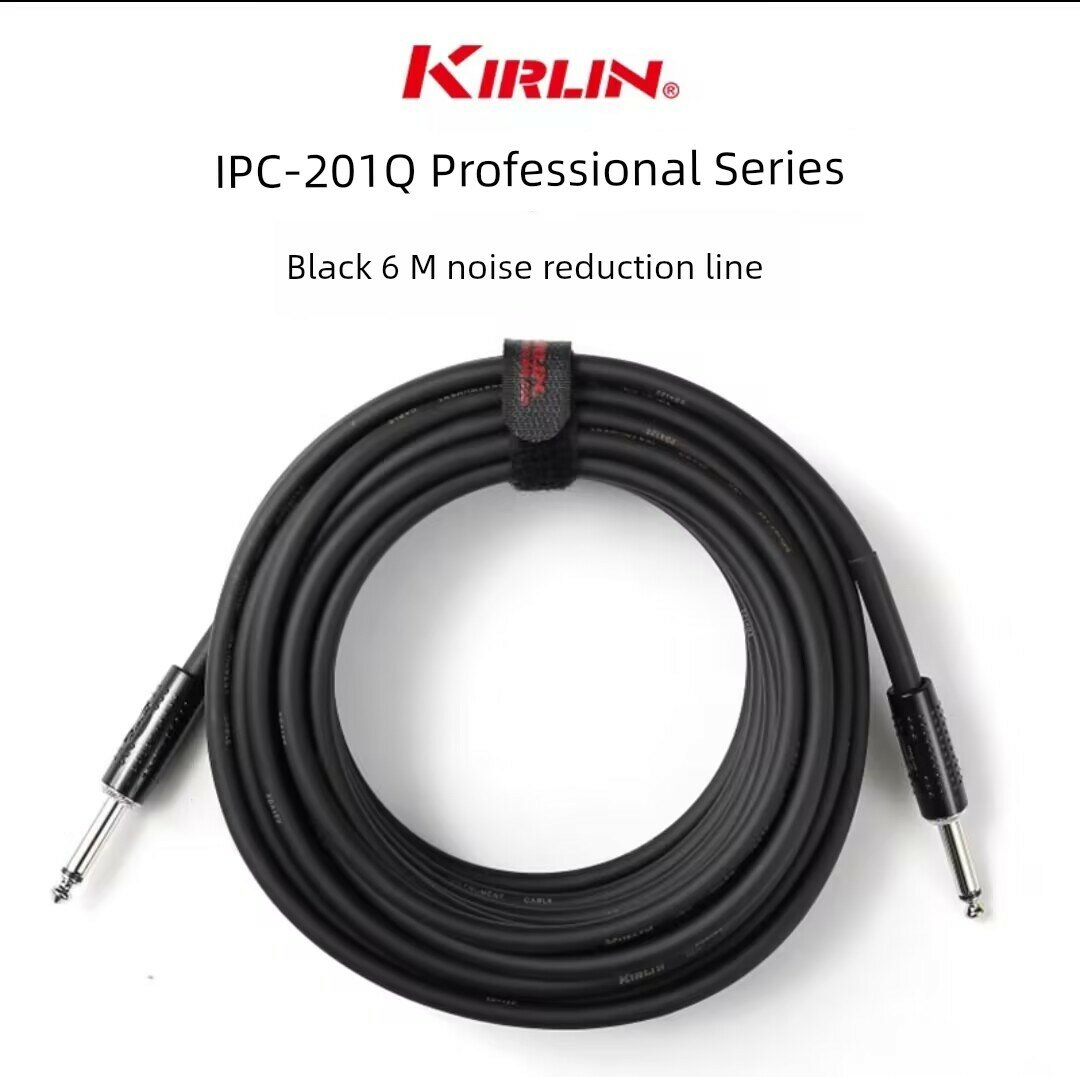 Электрогитарный кабель Kirlin с шумоподавлением, высококачественный аудиокабель, деревянный корпус, эффектор для