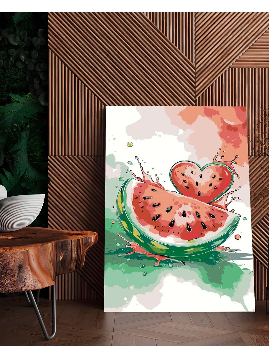 Картина по номерам Сочный Арбуз_Сердце