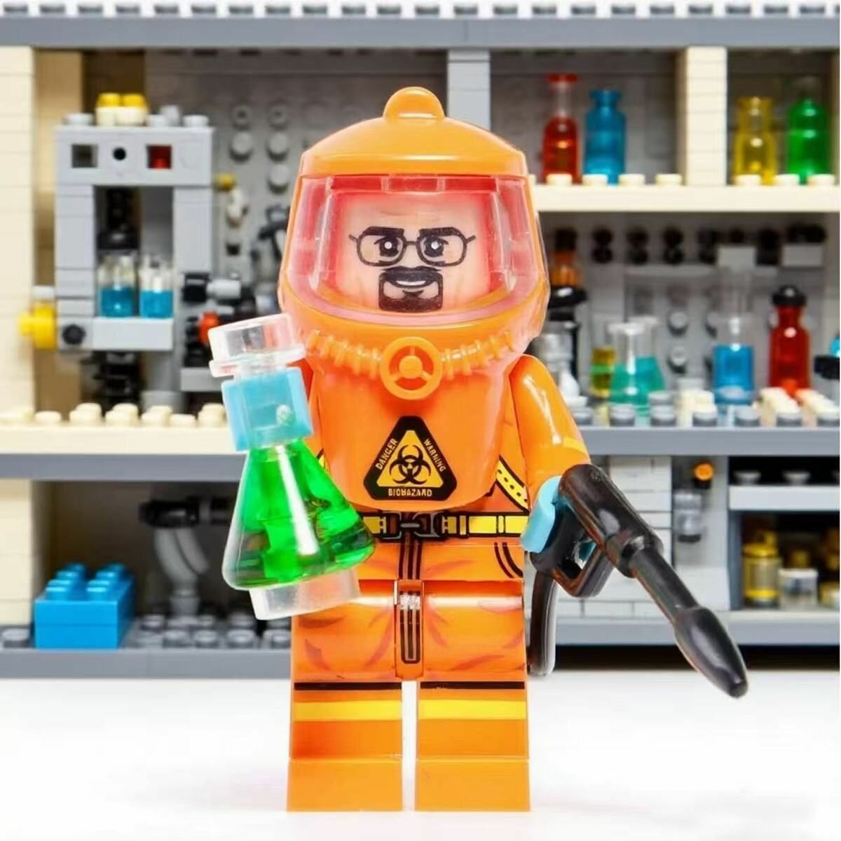 Минифигурка из строительных блоков ученого-радиолога, модель из строительных блоков защитной одежды, минифигурка Resident Evil, совместимы с легo конструкторами