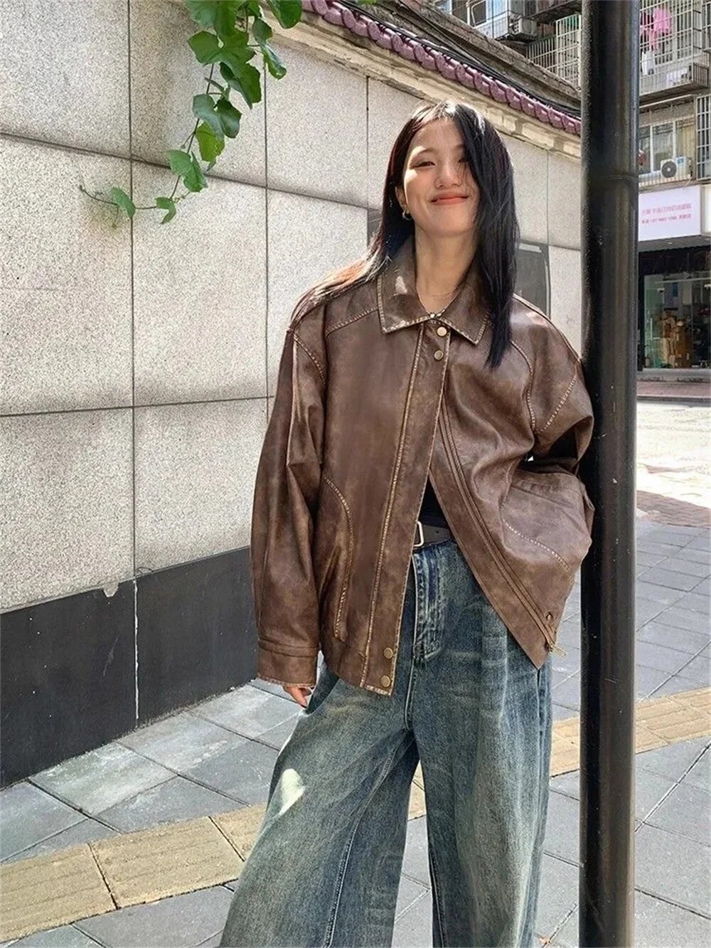 Куртка кожаная