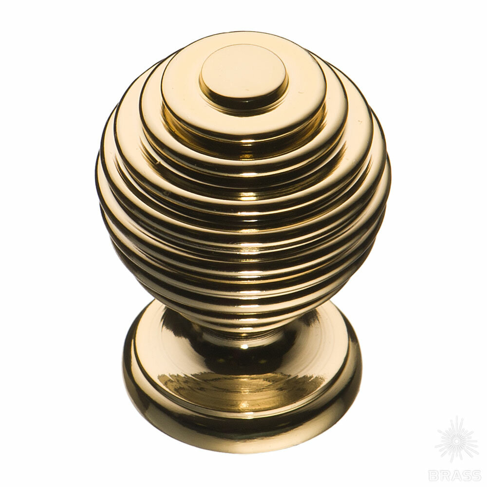 15.030.19 Ручка кнопка современная классика, глянцевое золото 24K