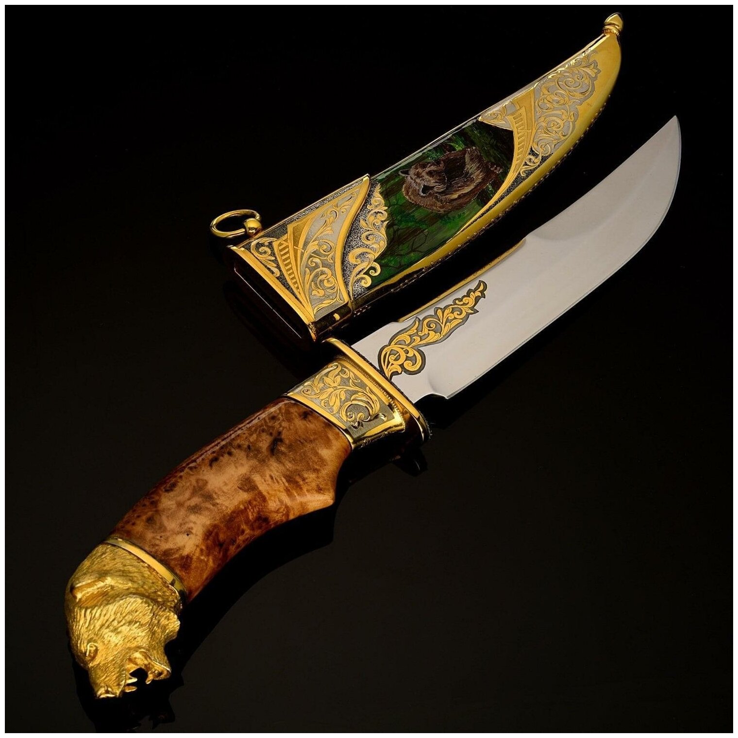 Нож сувенирный "Медведь". Златоуст