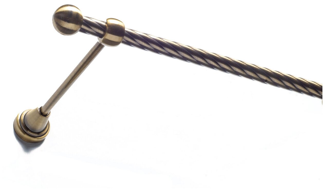 Карниз для штор 2,8 метра AICITY16 шар твист бронза