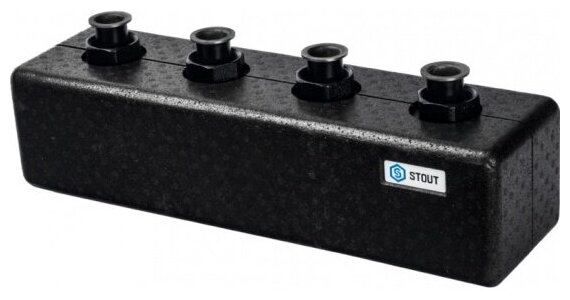 Распределительный коллектор Stout (стальной) 2(3) отопительных контура. В теплоизоляции DN 25