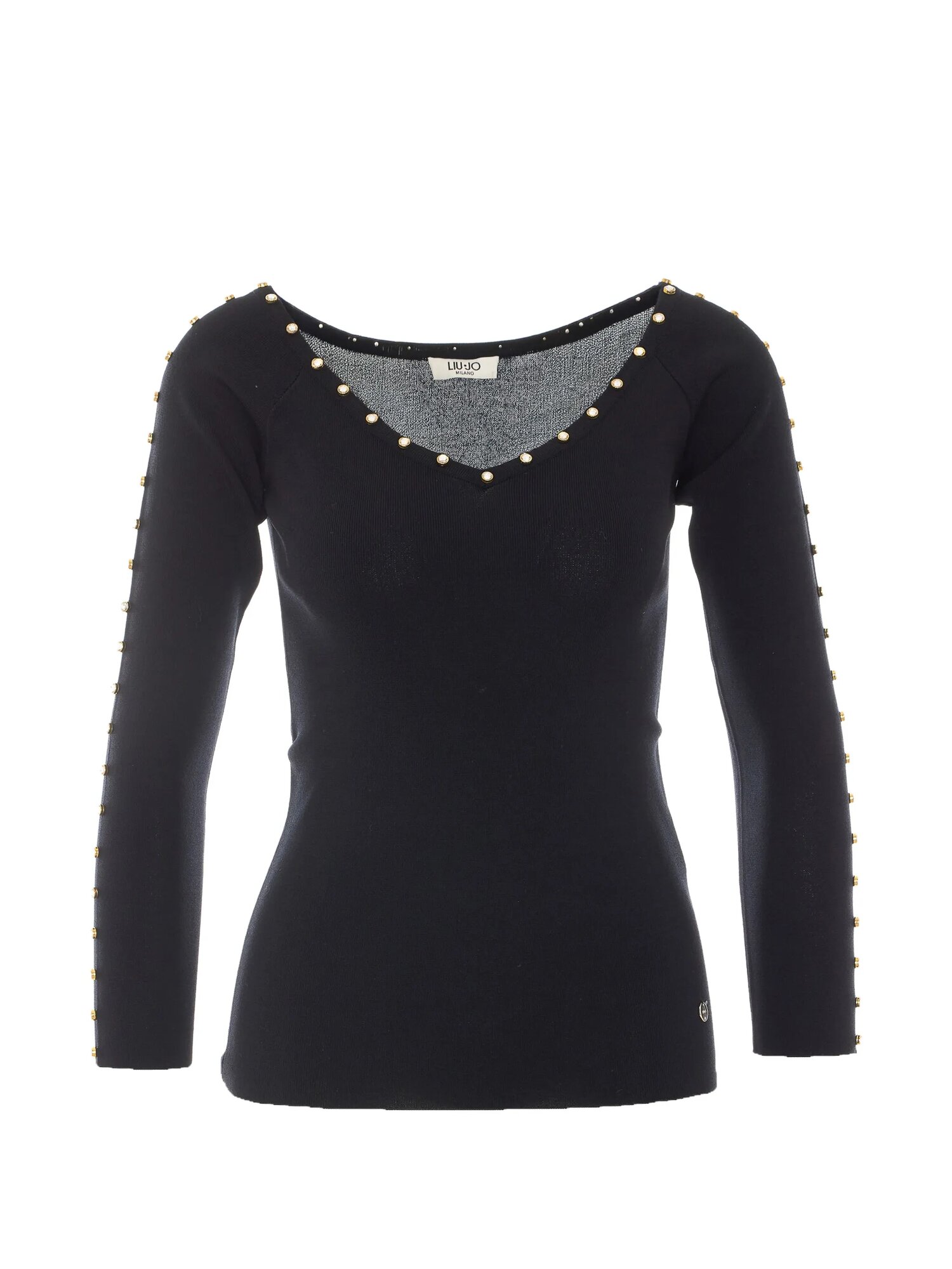 Футболка Crystal-embellished knitted T-shirt
