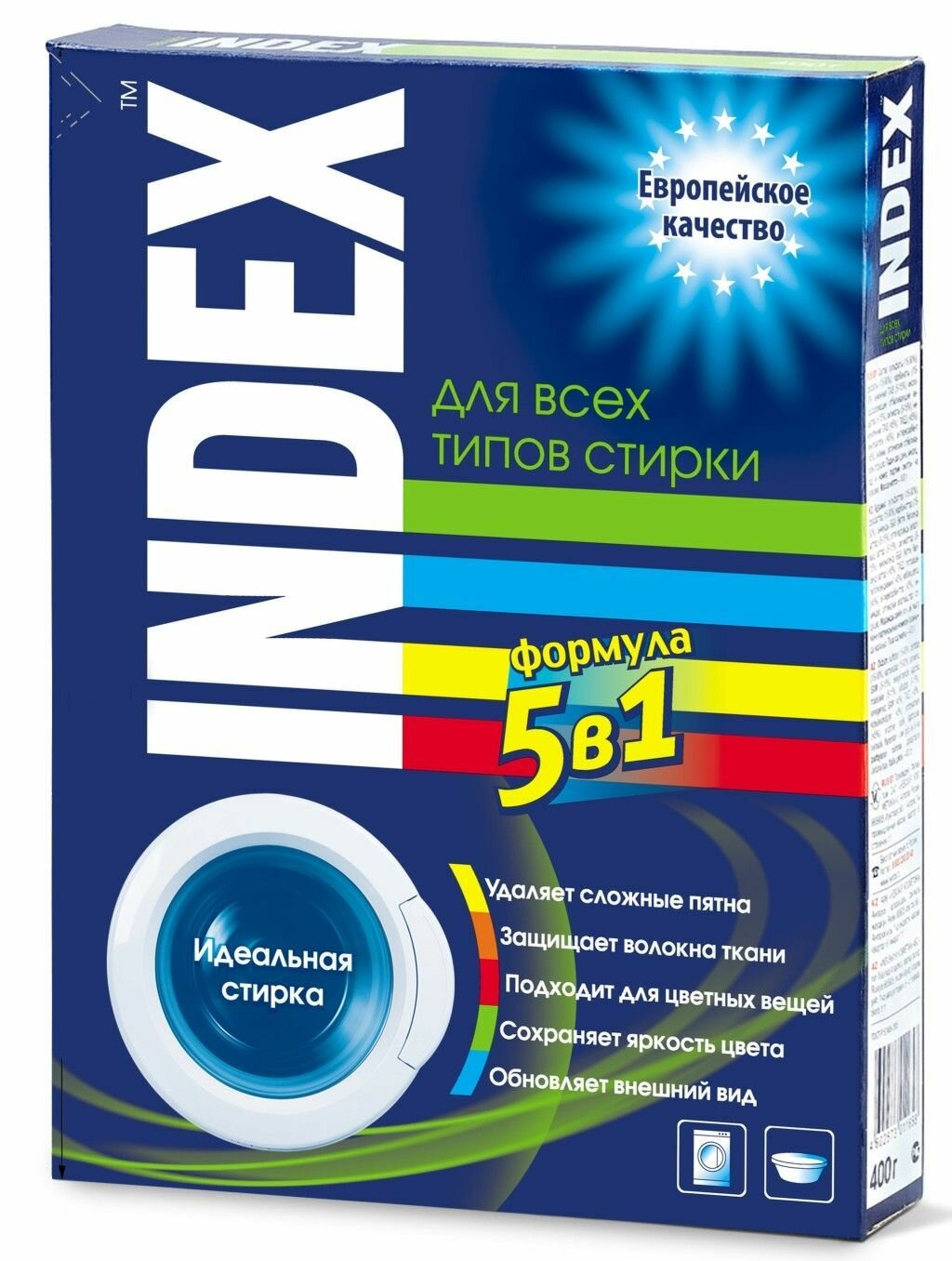 INDEX Средство для стирки, порошкообразное, универсальное, 400 г
