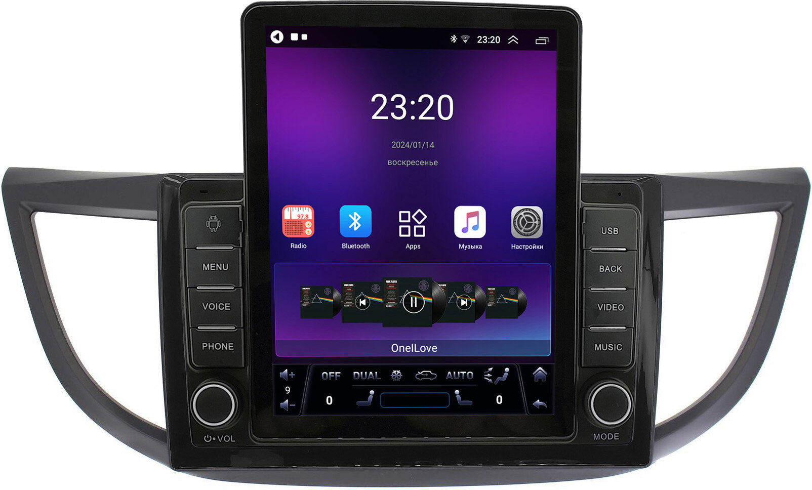 Штатная магнитола Honda CR-V 4 2011-2018 Canbox GTR095-1012 на Android 10 (QLed, 4/64, DSP, CarPlay)