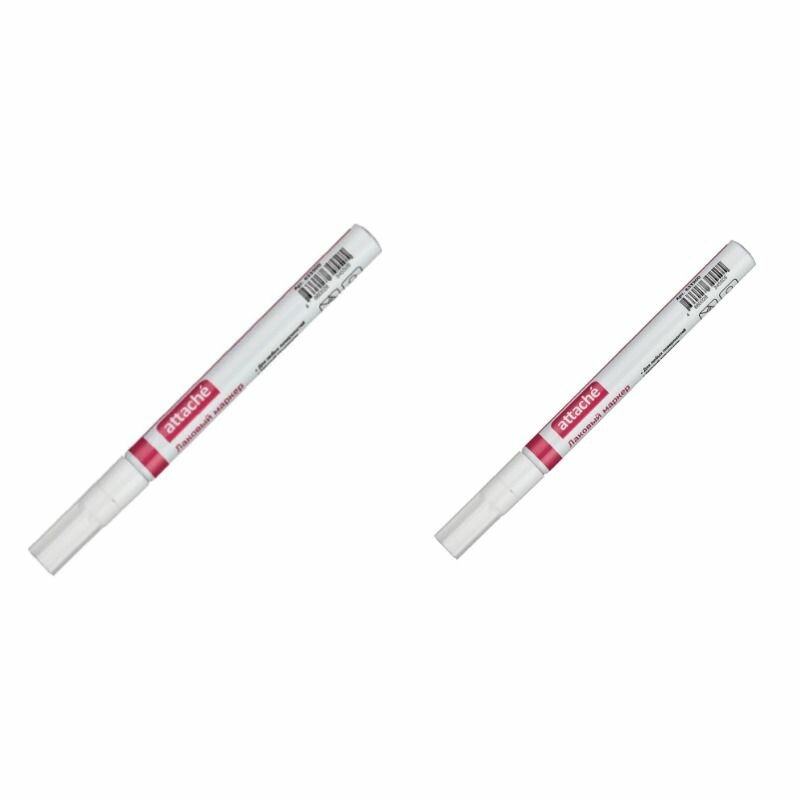 Attache Маркер лаковый, 2 мм, белый, 2 шт.