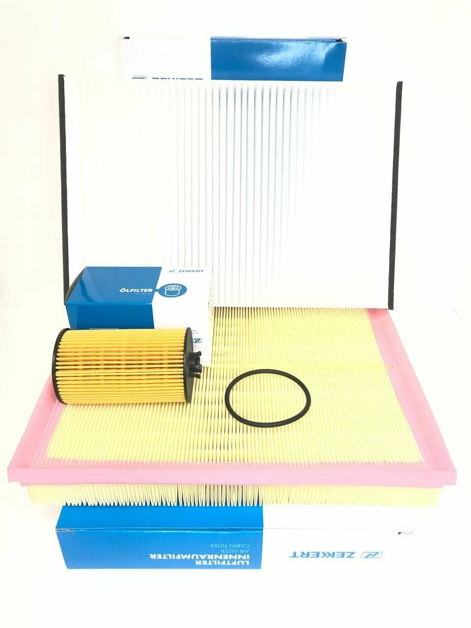 Фильтр воздушный + масляный + салонный Opel Astra H G Zafira A (Опель Астра Зафира 1.6 1.8) комплект ZEKKERT