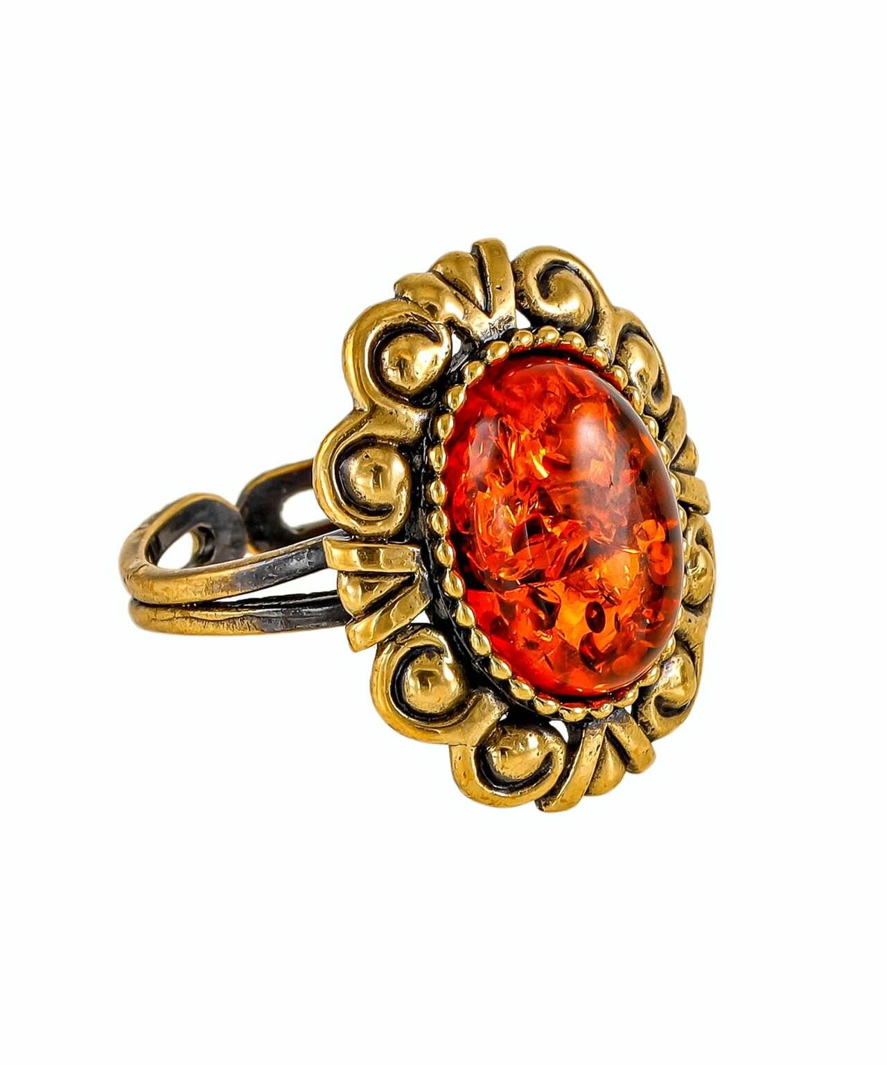 Кольцо, янтарь