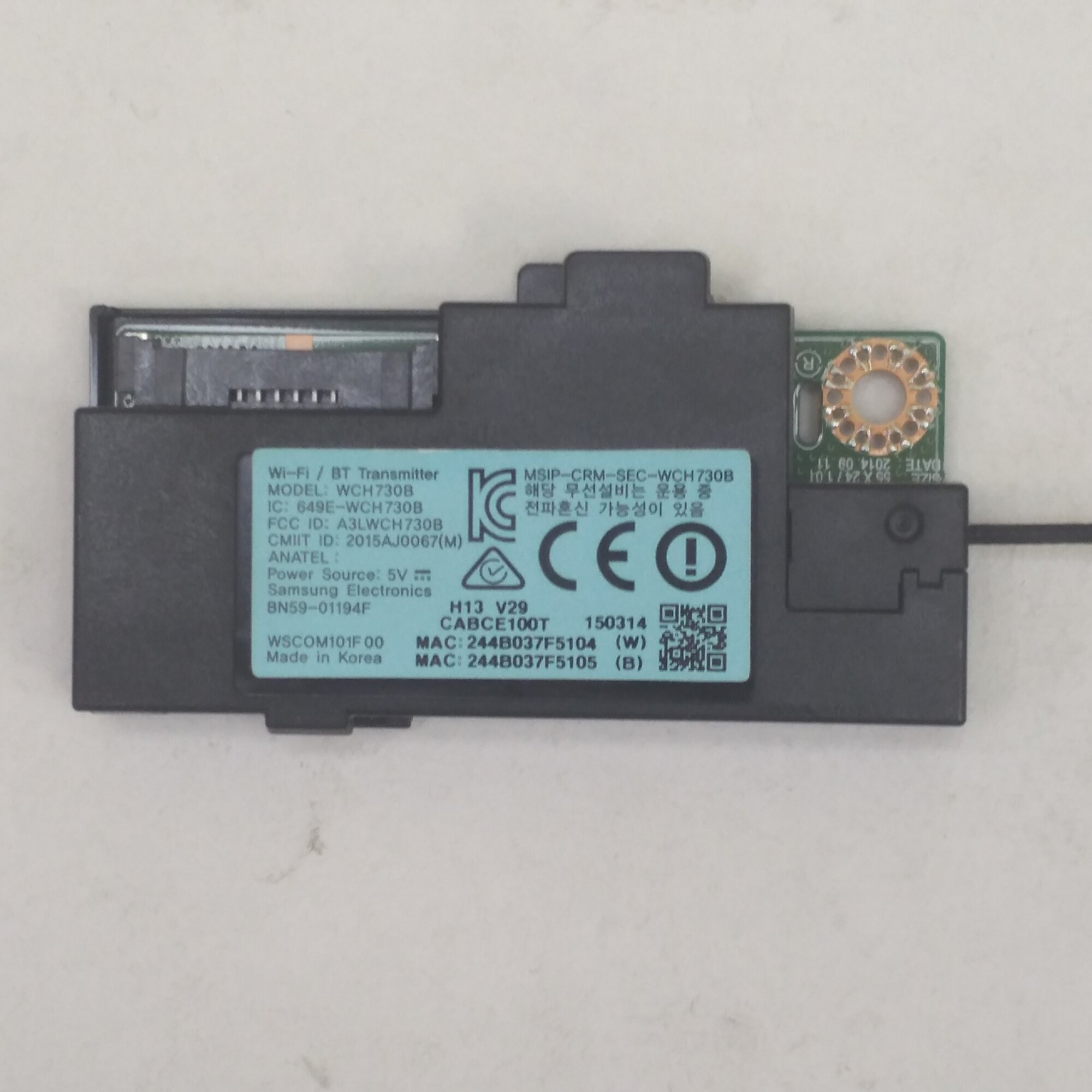 Wi-Fi Module (WCH730B BN59-01194F) Для телевизора SAMSUNG UE48JU6430U Б/У с разбора