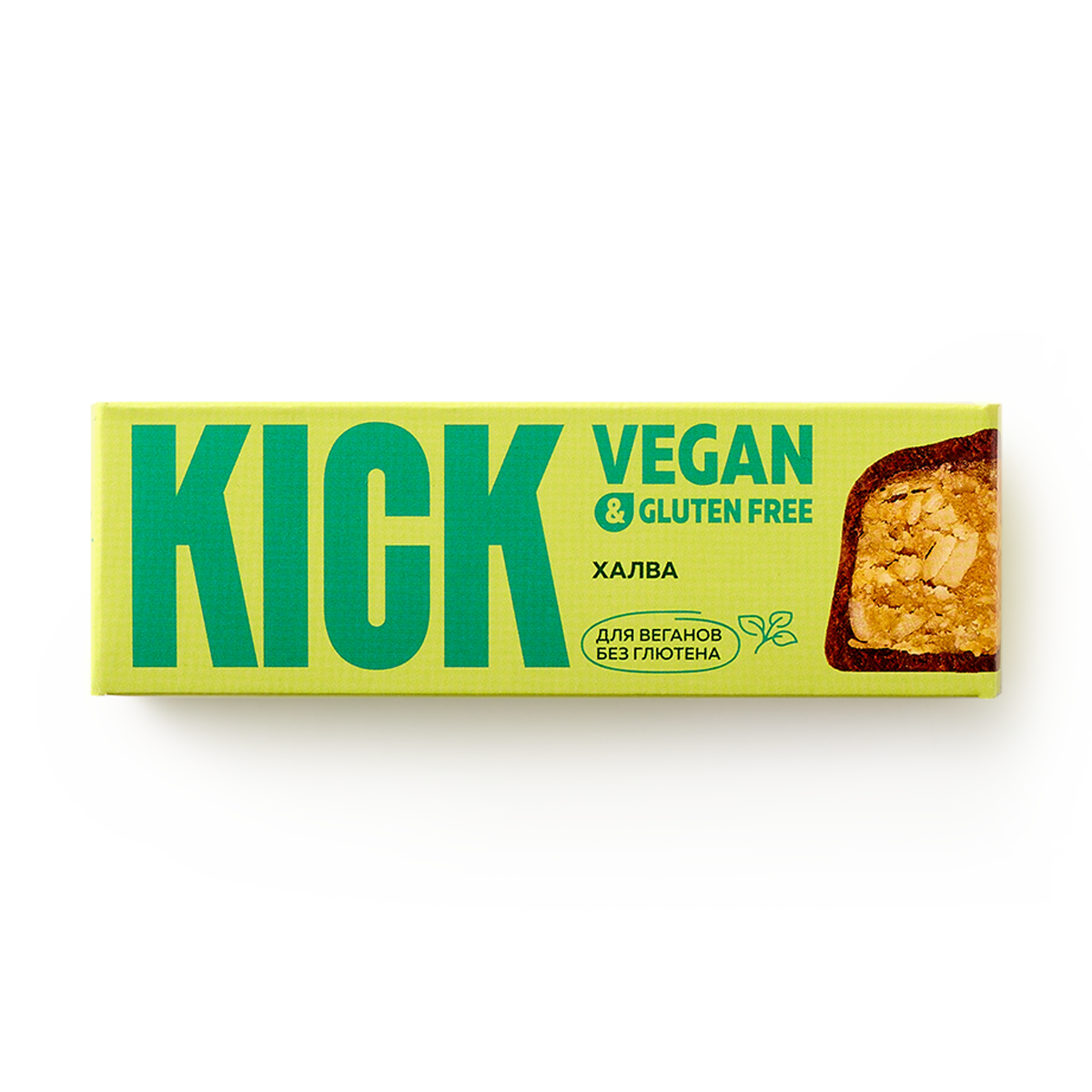 Батончик-халва Kick с корицей, семенами тыквы и кунжута в тёмном шоколаде без глютена Vegan