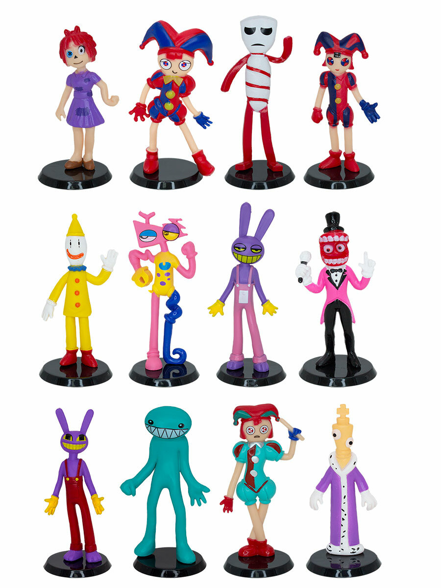 Набор фигурок Удивительный Цифровой Цирк The Amazing Digital Circus 12 шт 9-11см