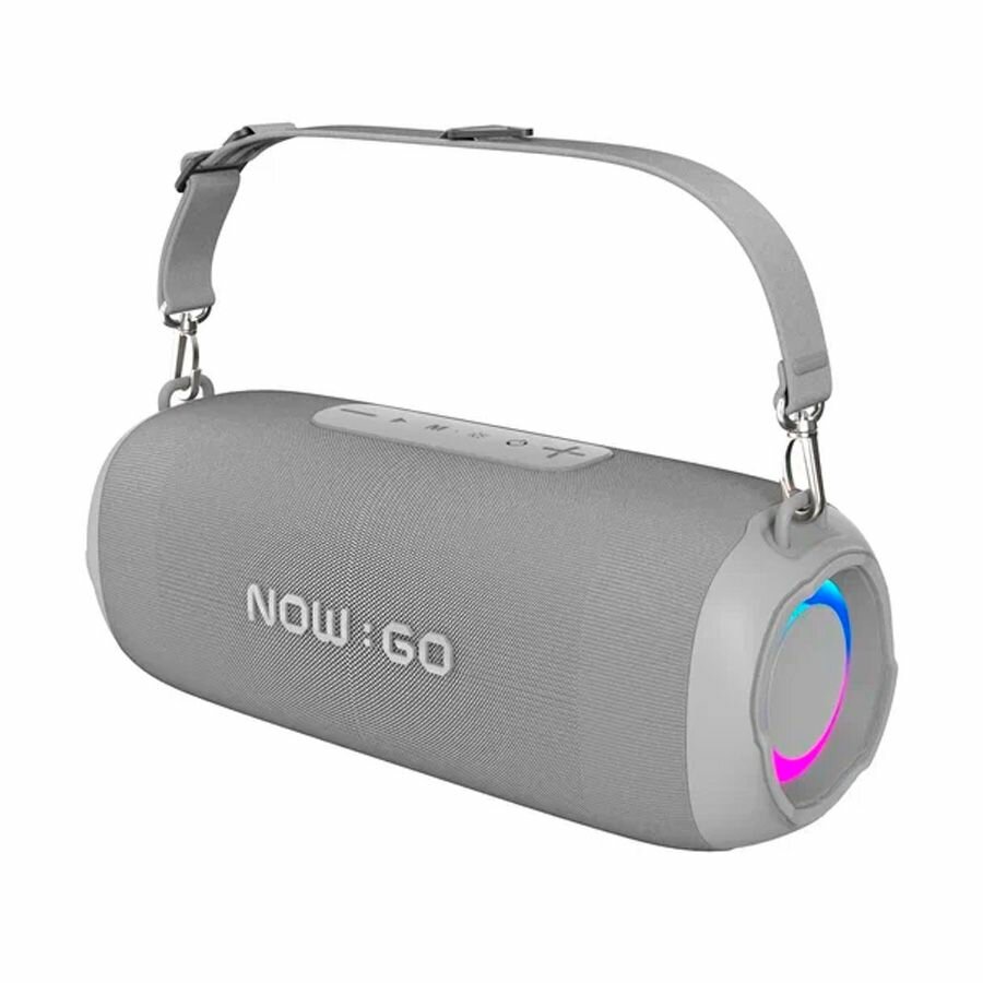 Портативная Bluetooth-колонка NowGo F8, 5200мАч, IPX6 защита от воды, до 12 часов работы (F8) Global, серая