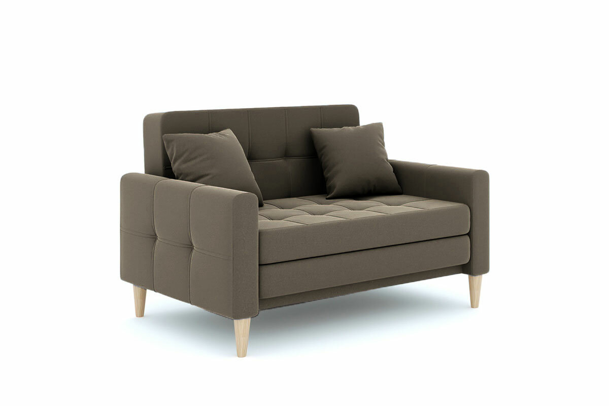 Диван-кровать "Этро Люкс 140", коричневый, 83х163х83, текстиль, 140х195, 2 места, 60х83