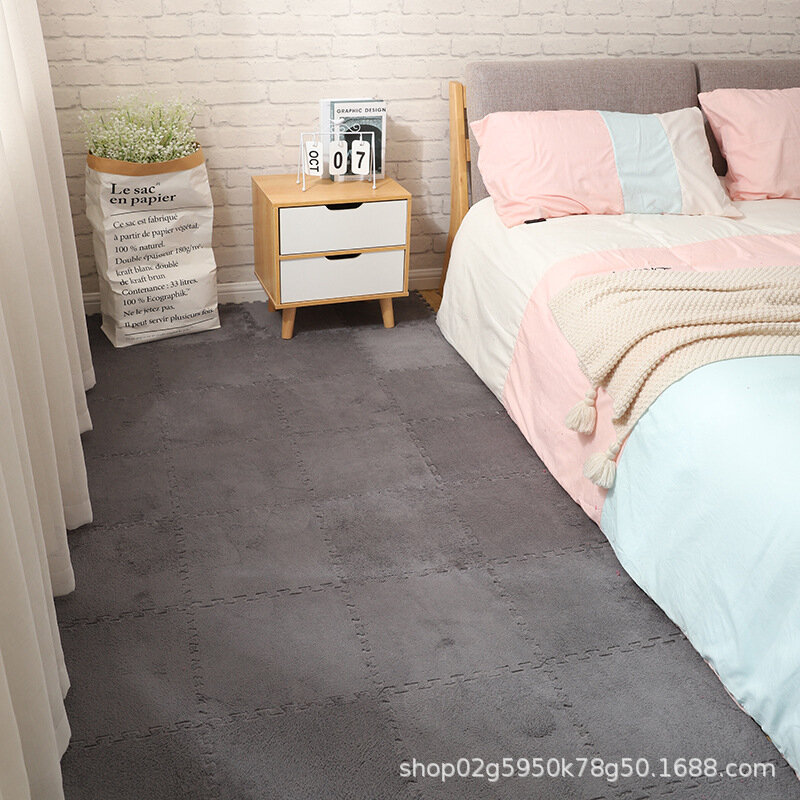 Мягкий велюровый коврик для дома, 30x30 см, стираемый, серый цвет, нескользящая подкладка