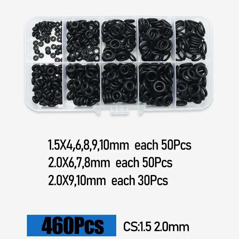 Комплект уплотнительных колец из нитрила CS 1.0 Oring Kit 460pcs
