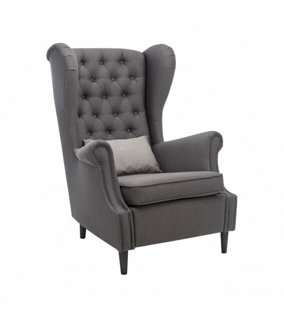 Кресло Leset Винтаж, ткань рогожка, Milos 20, компаньон Milos 09