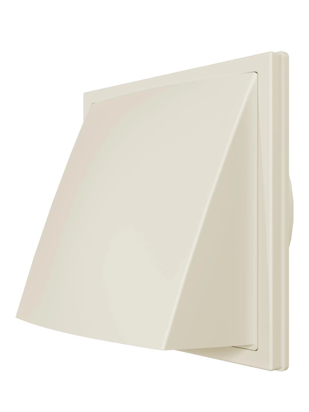 Выход стенной вытяжной Street Line, 1919К15.16ФВ, слоновая кость, с фланцем, с обратным клапаном, 19 х 19 см