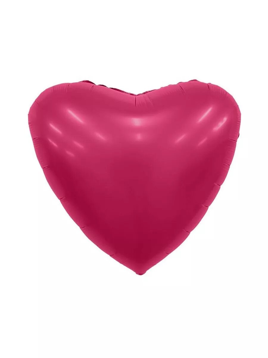 Сердце Мистик Фуксия / Viva Magenta, фольгированный шар (19"/48 см ) 1 шт. / AGURA, Россия