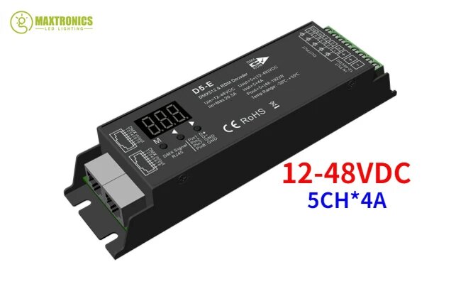 Maxtronics D4-P RGB контроллер DMX512 12-36VDC 4CH*8A — фото 1