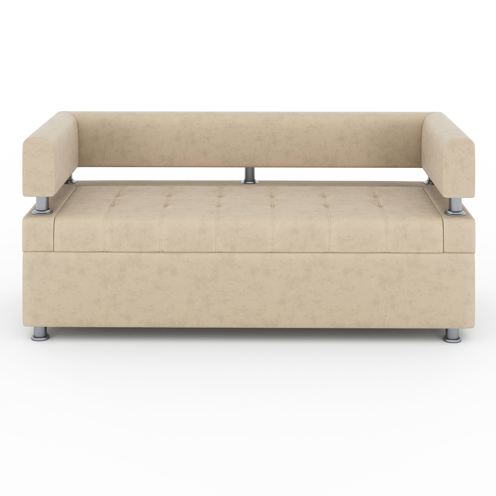 Кухонный диван Корни П бежевый в велюре С01