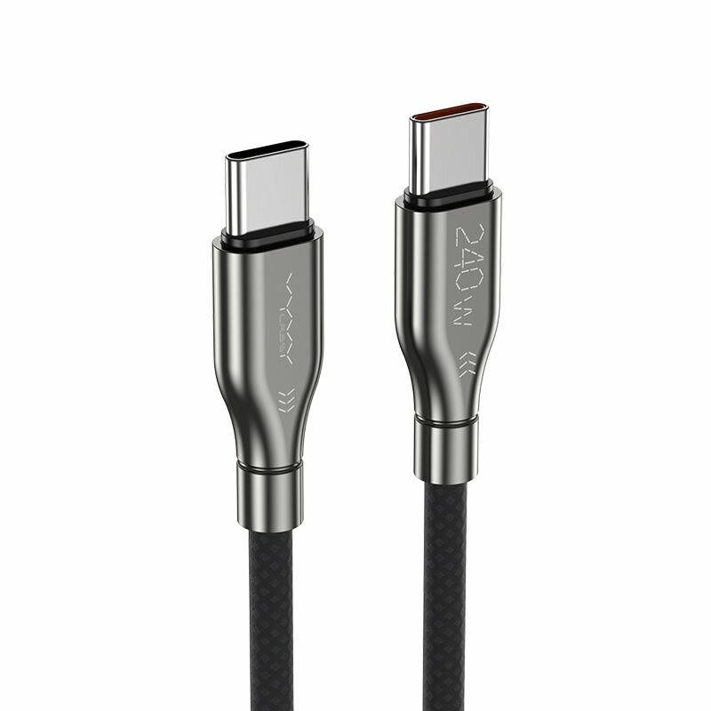 Кабель для зарядки Vyvylabs Hardcore Series Fast Charging Cable Type-C to Type-C 240W 3M - Dark Gray