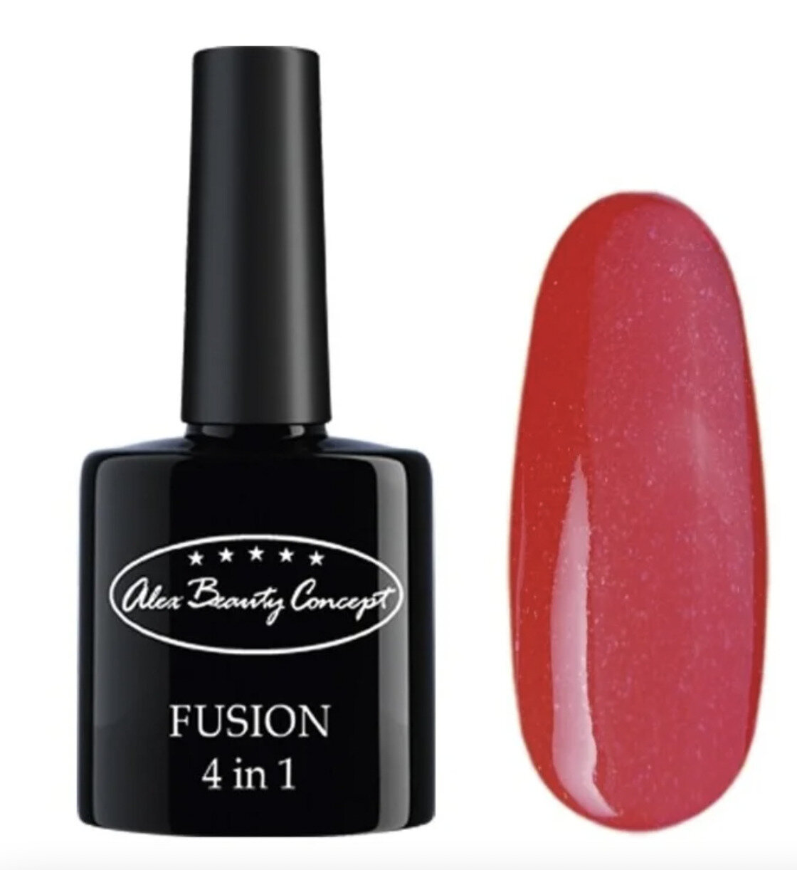 Alex Beauty Concept гель лак для ногтей FUSION 4 IN 1 GEL, 7.5 мл, цвет светло-красный.