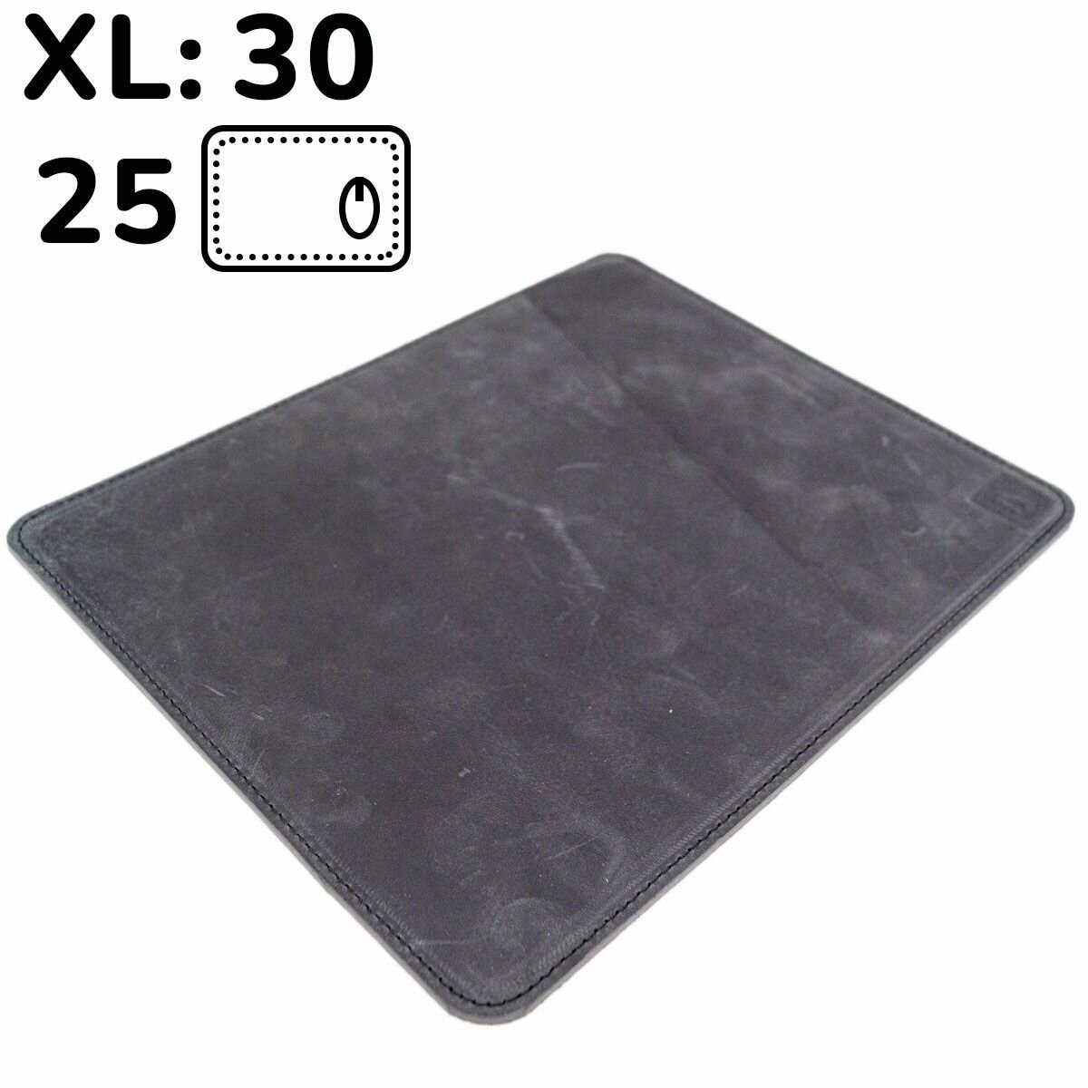 Коврик для мышки 25 х 30 см из натуральной кожи Audmorr J, NewPad XL Noir