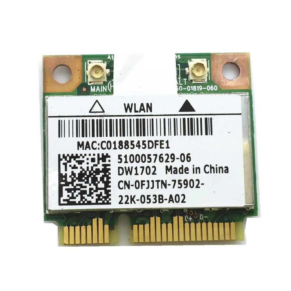 Для Dell N5110 N4110 M5110 V3350 3550 Atheros DW1702 плата Wireless WLAN Card 0FJJTN AR5B195 WiFi 802,11 b/g/n