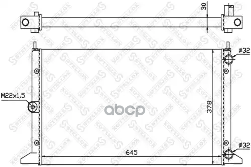 Радиатор системы охлаждения VW Sharan, FORD Galaxy 1,9TDi 95-> Stellox арт. 10-25107-SX