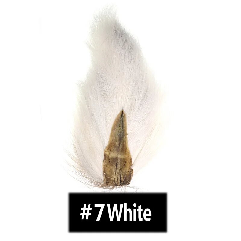 Bimoo Меховые волосы оленя для вязания мух Белый, White 1PC