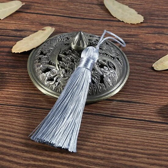 Шелковые бахромы Beadia, 2 шт. Серебряный, Light Grey