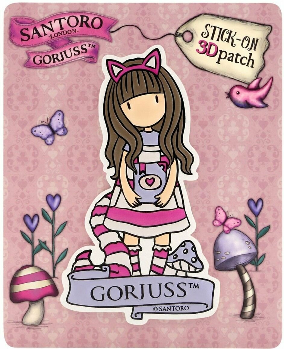 Santoro London Наклейка 3D Cheshire Cat - Through The Looking Glass Gorjuss, санторо