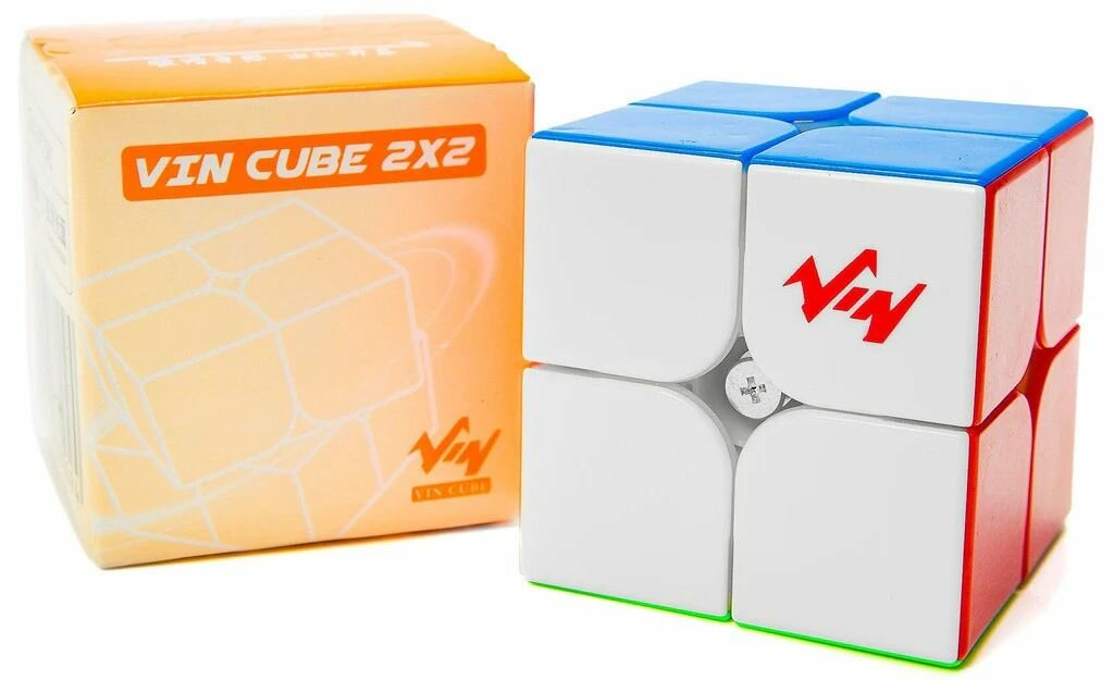 Кубик Рубика магнитный Vin Cube 2x2 Magnetic, цветной пластик