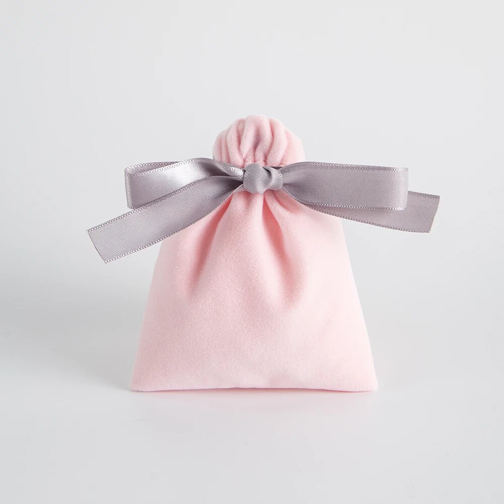 Бархатные мешки для украшений Weikende, набор из 10 штук Розовый, 10x12cm, style 16