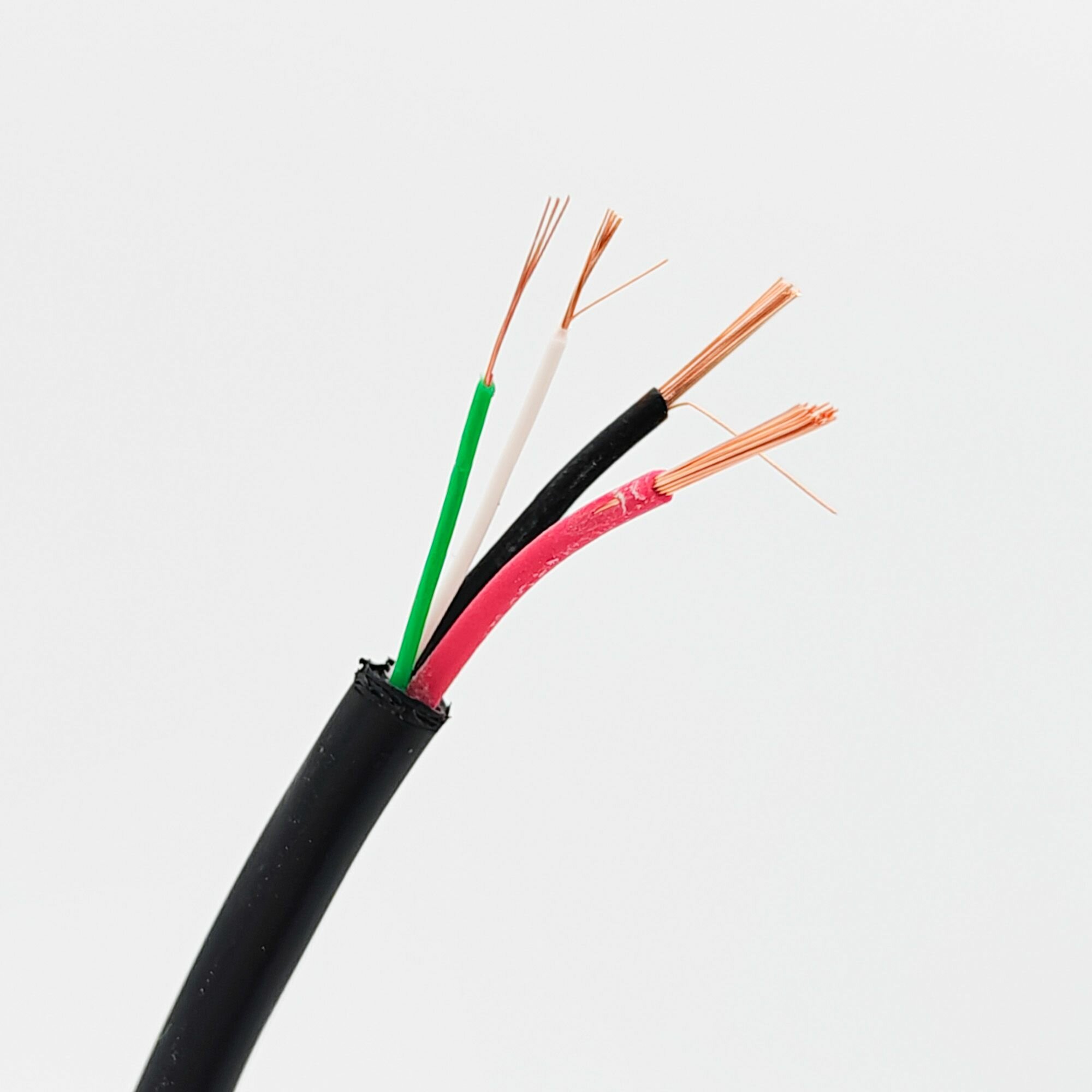 10 метров кабель Kebaolong 2*20AWG + 2*28AWG, PVC Cu, OD3.8мм, черный