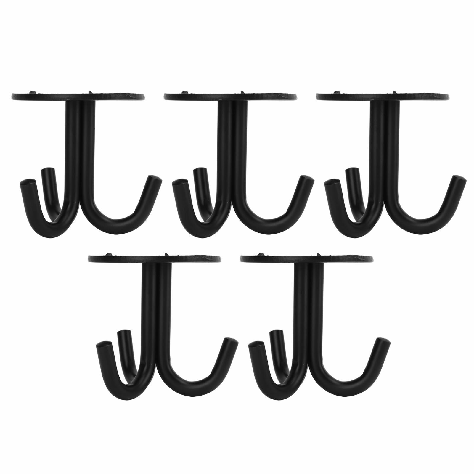 5 шт. потолочные крючки, утолщенные три захвата из нержавеющей стали, усиленные несущие потолочные вешалки для дома, черные