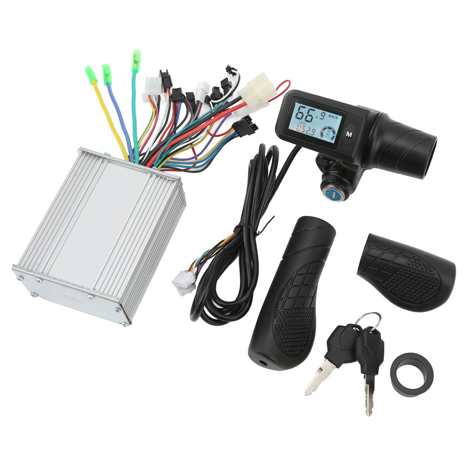 Комплект контроллера для электрического велосипеда 450W, бесщеточный контроллер с LCD экраном и ручкой газа для 36V 48V