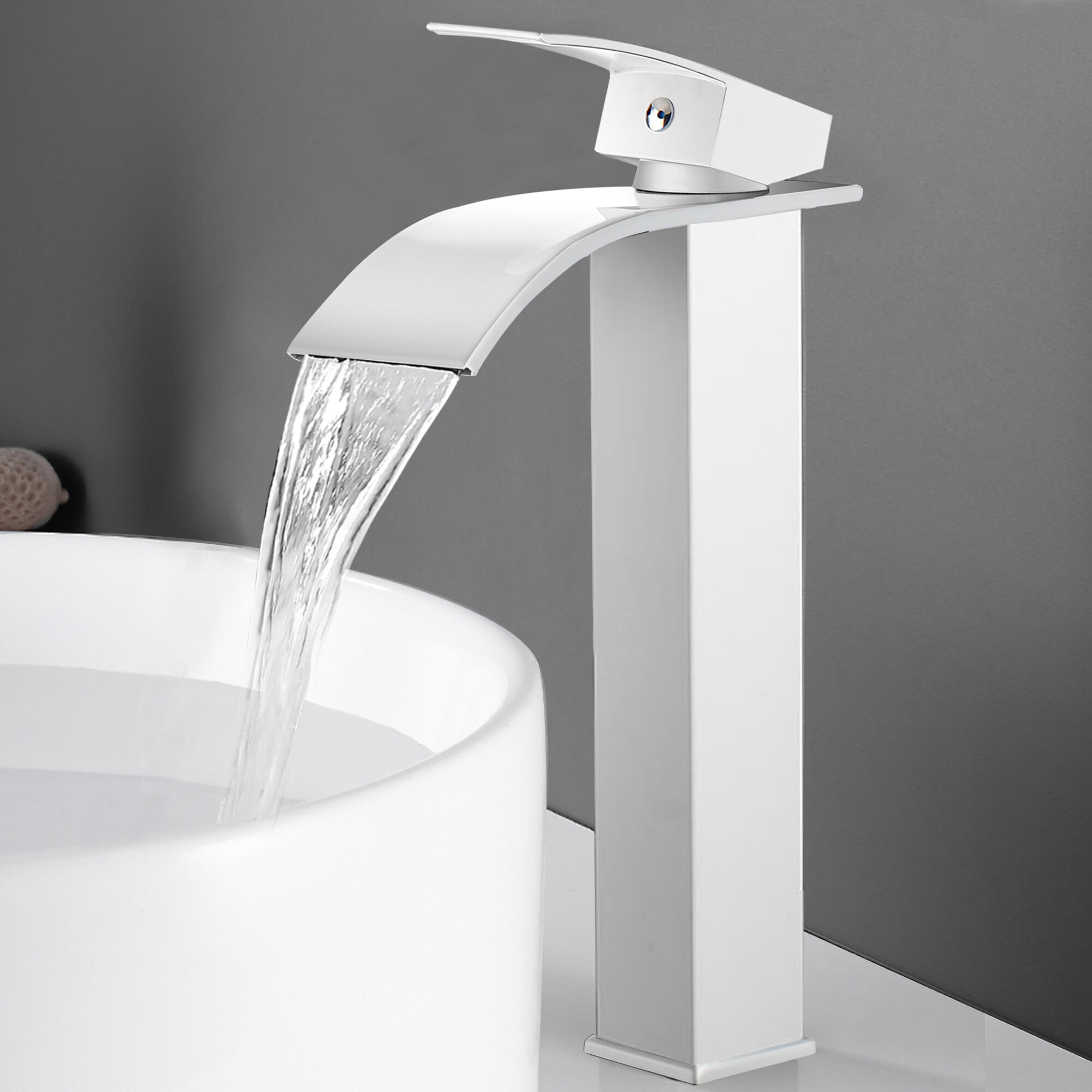 Смеситель для ванны с душем, раковины в ванную, кран для ванной, Высота излива 235 ММ, Белый