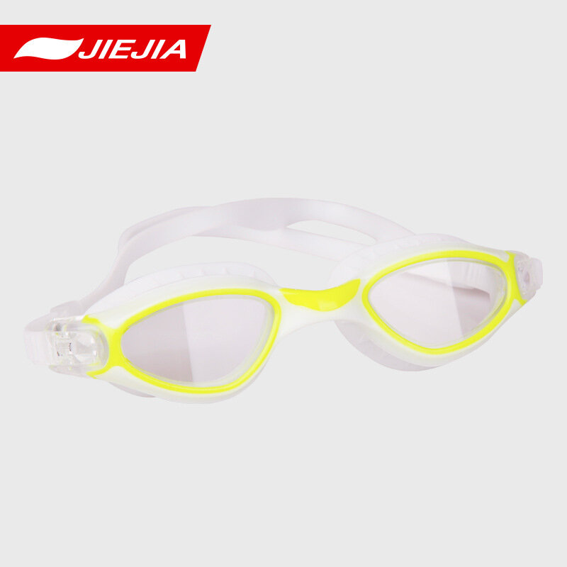 Очки для плавания Jiejia GS22, зеленые и белые, противотуманные, высокая четкость