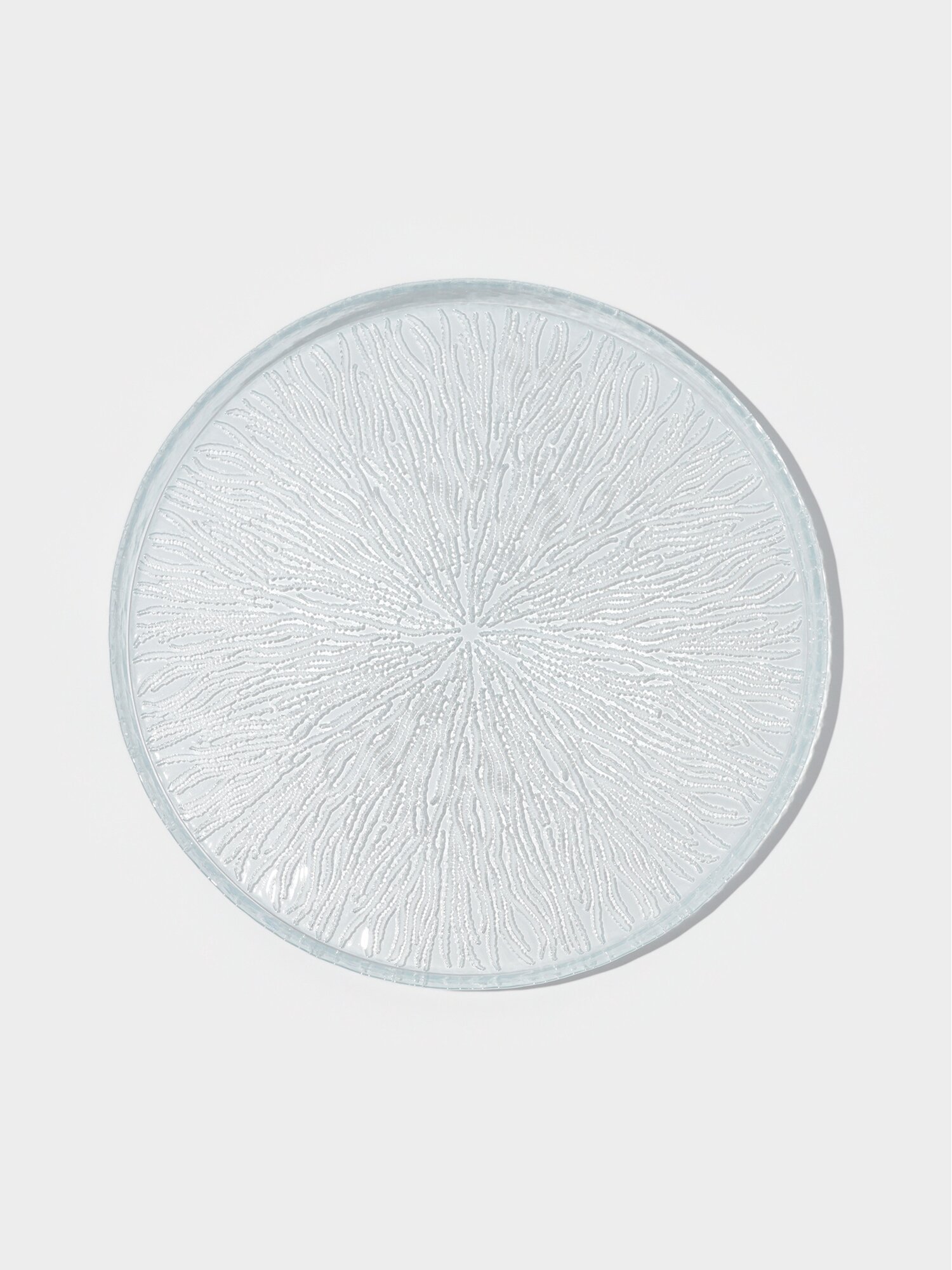Тарелка для сервировки стола Magistro Waterfall, d=32 см, стекло, прозрачная