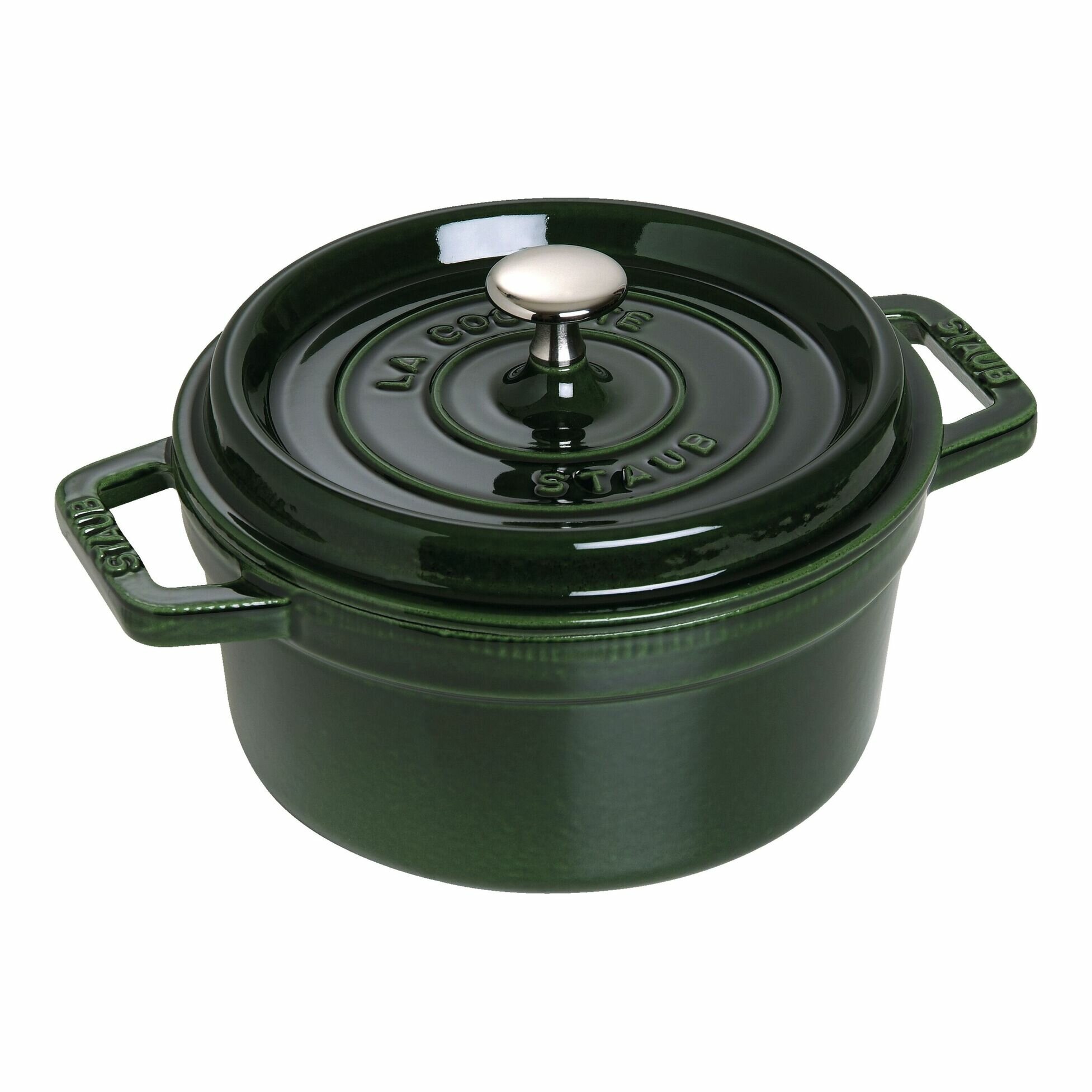 Кокот круглый 20 см 2,2 л, зеленый базилик, Staub La Cocotte (1102085)