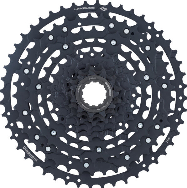 Кассета Shimano Cues CS-LG300-10, 10 скоростей, 11-48T, без упаковки.