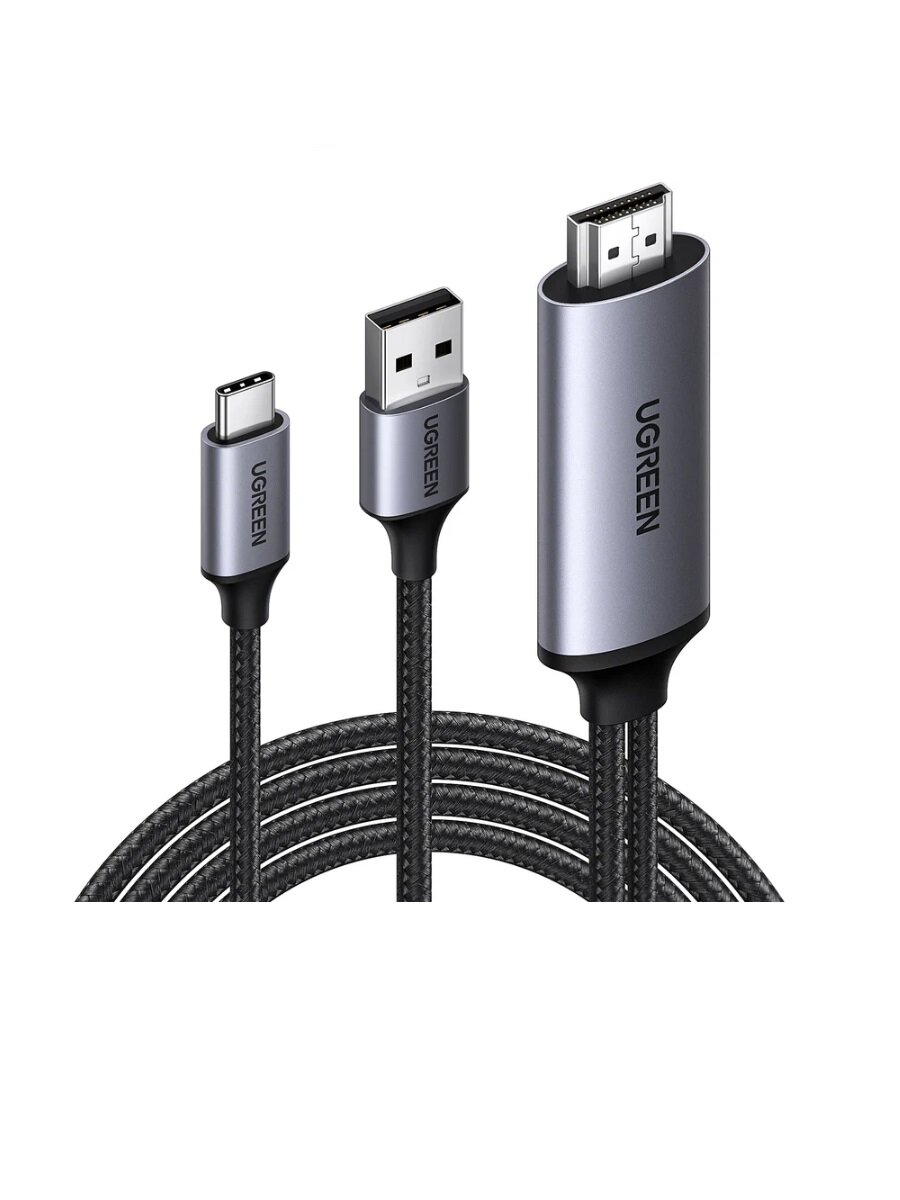 Адаптер UGREEN CM773 35984A 4K/60Hz HDMI to USB-C. Цвет: серый