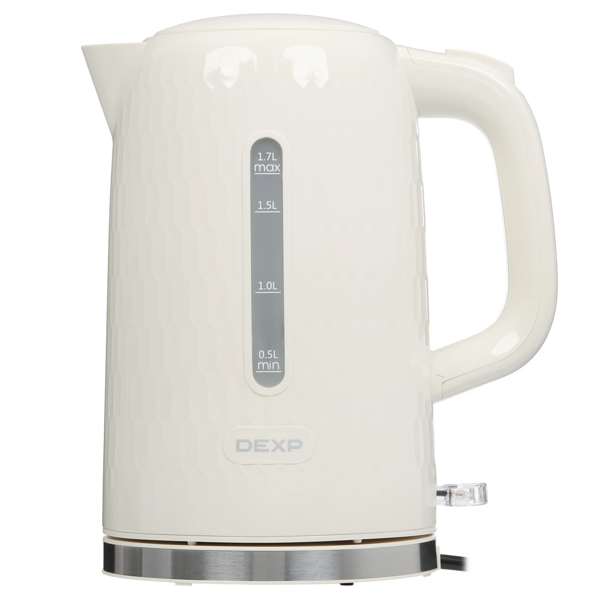 Электрочайник DEXP EK-PW18, бежевый, скрытый нагревательный элемент, 1,7 л