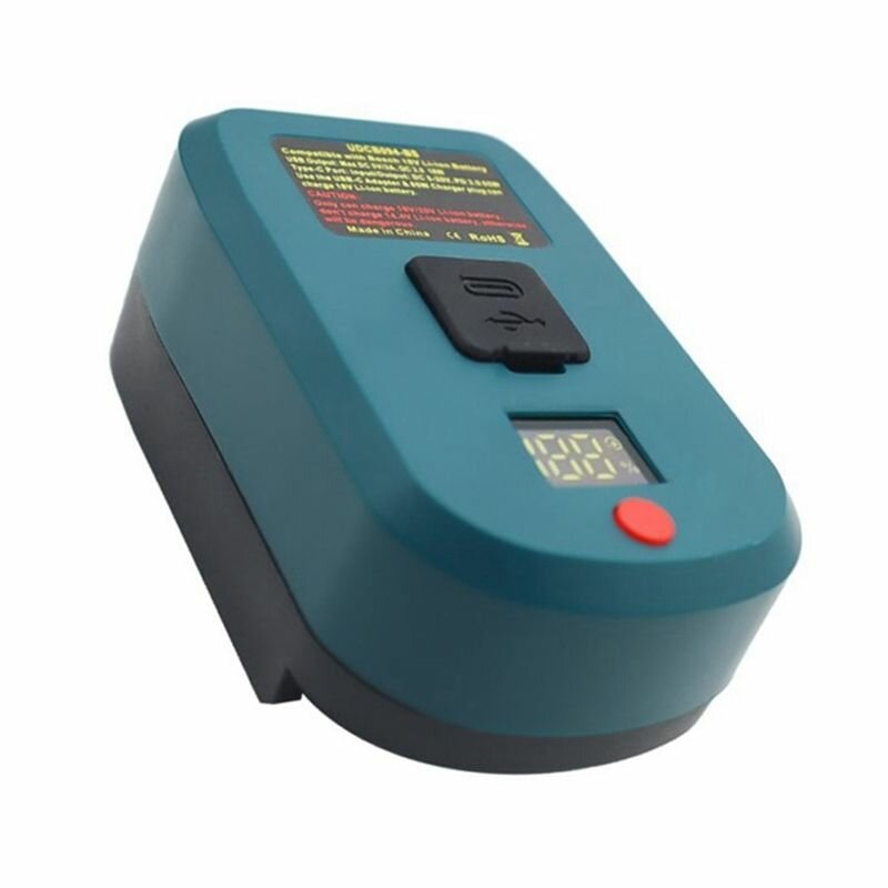 H9(T I N M) Зарядное устройство-адаптер 65 Вт совместим с литий-ионного аккумулятора 18 В портом Type-C и USB-портом. Адаптер обратной зарядки через USB.